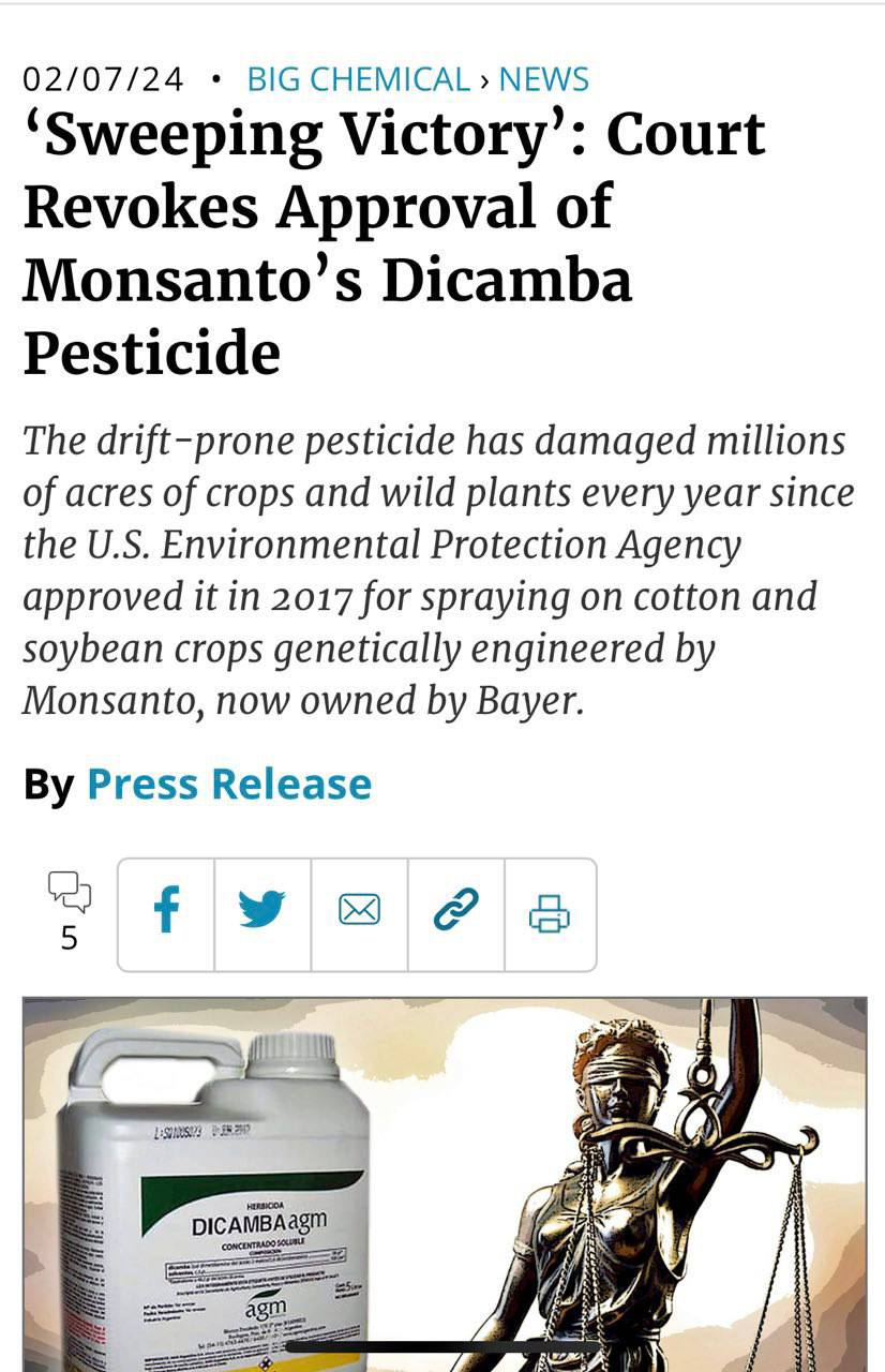 Court Revokes Approval of Monsanto’s Dicamba - BioChecked Non GMO and ...